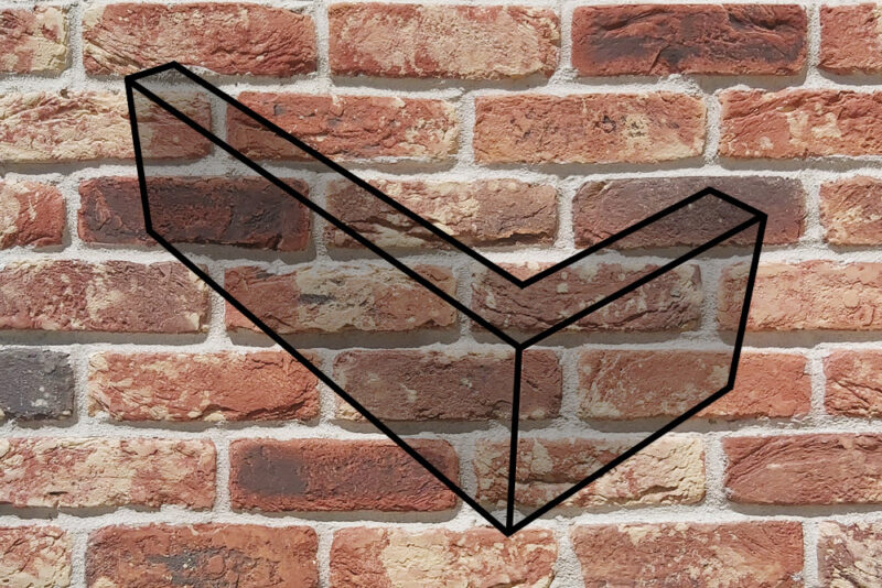 CroBrick antique red DF vertical corner - CroBrick - Dekorativna opeka